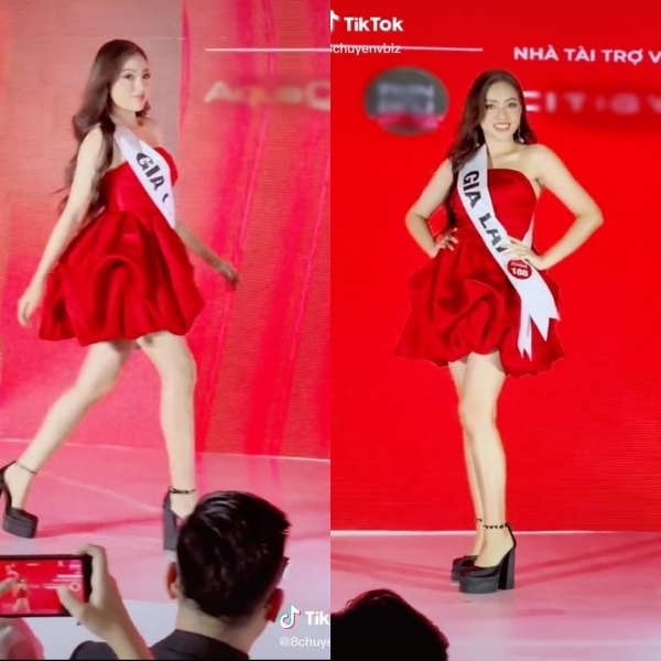 "Hotgirl trứng rán" liên tục ngã "sõng soài" trên thảm đỏ khiến khán giả ngao ngán: Không bản ...