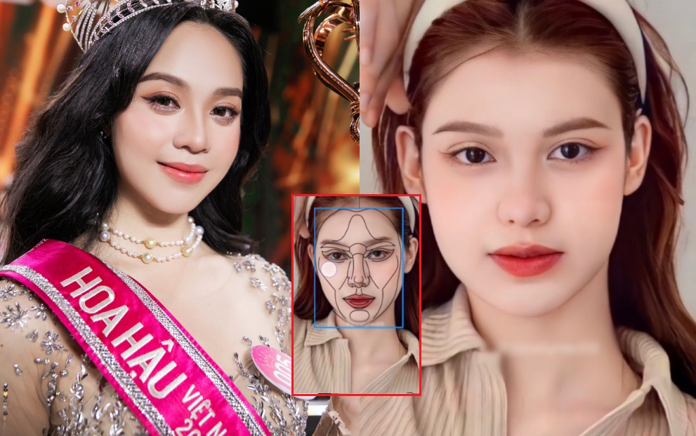 Gương mặt của Tân HHVN - Thanh Thủy bị CĐM chỉnh theo tỷ lệ vàng: Cứ ...