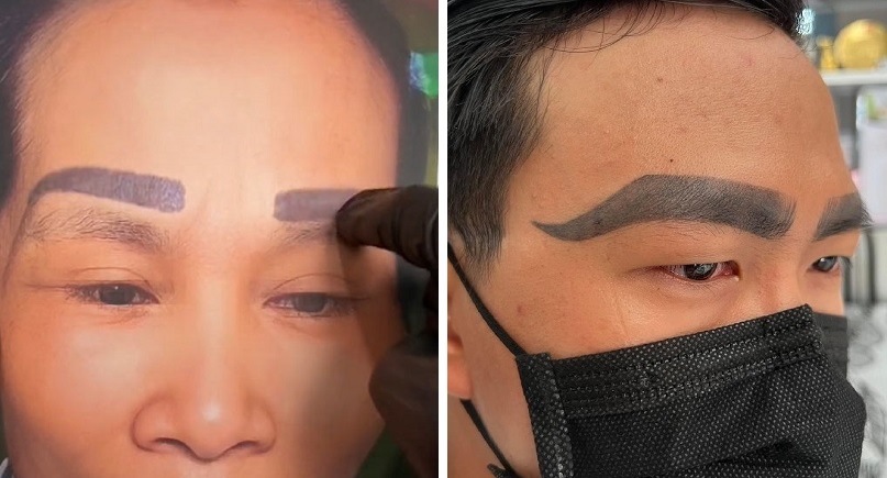 Xăm lông mày cho khách "đi 1 về 2" thợ còn lươn lẹo: Thế mới phong cách ...