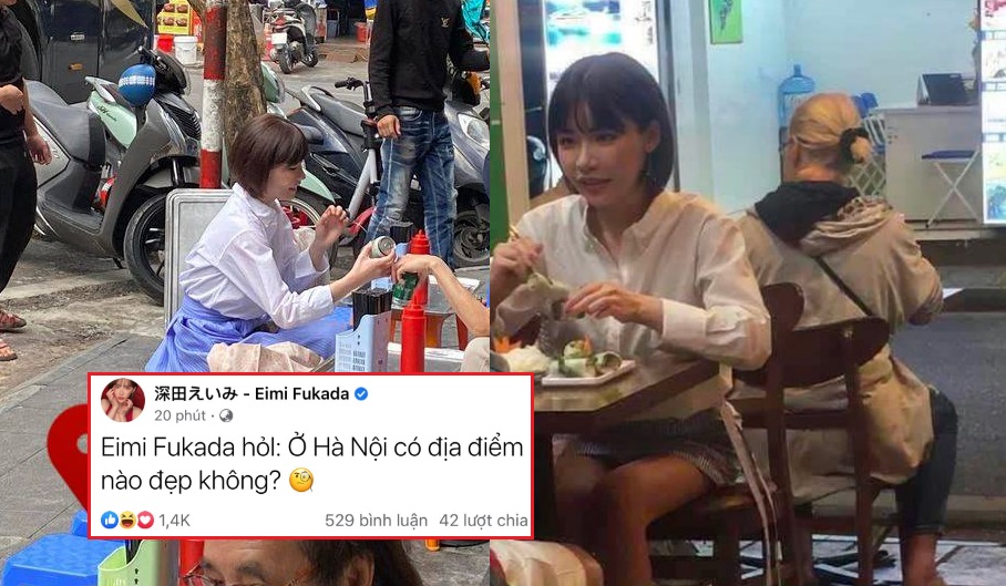 Ngồi ăn phở cuốn ở Hà Nội, Eimi Fukada được fan "bu kín", nhìn không ...